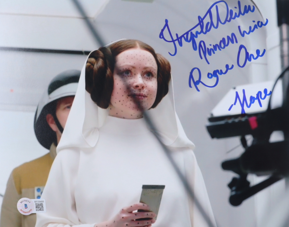 Ingvild Deila Signed "Rogue One" 8x10 Photo Inscribed "Princess Leia ...