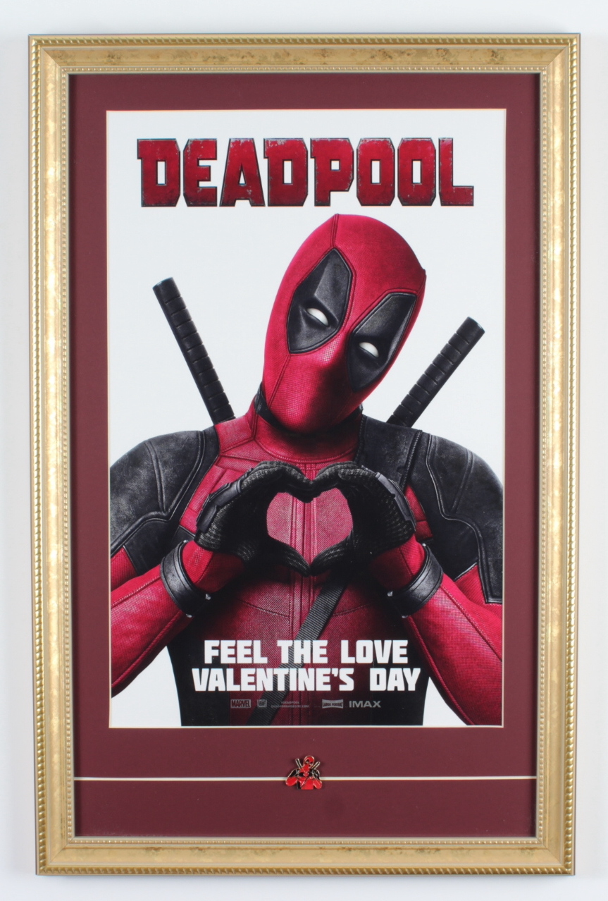 "Deadpool" 15x23 Custom Framed Movie Poster Display With Lapel Pin ...