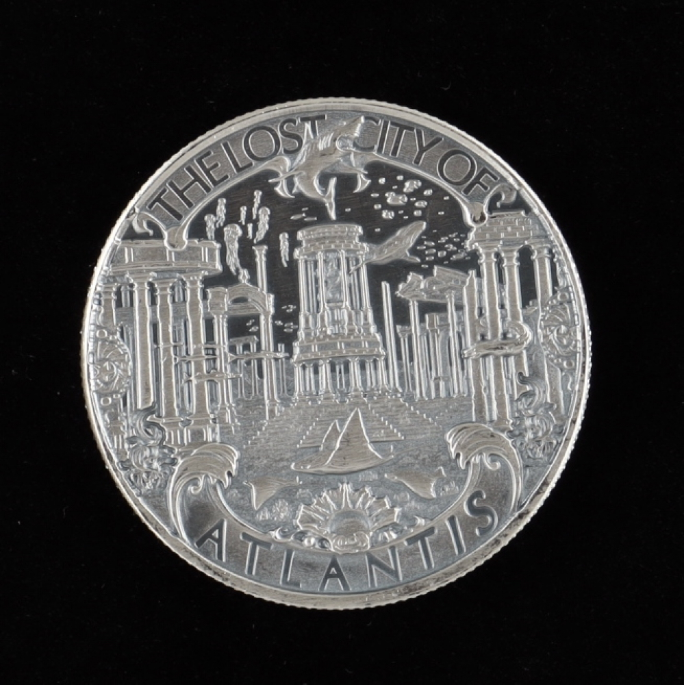 1 oz .999 Fine Silver Lost City of Atlantis - Poseidon Antiqued ...