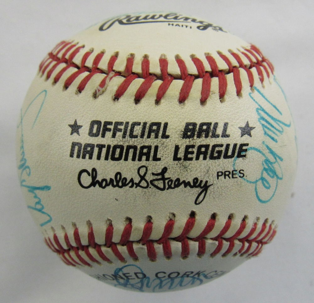 1986 Mets ONL Baseball Team-Signed by (25) with Dwight Gooden, Darryl ...