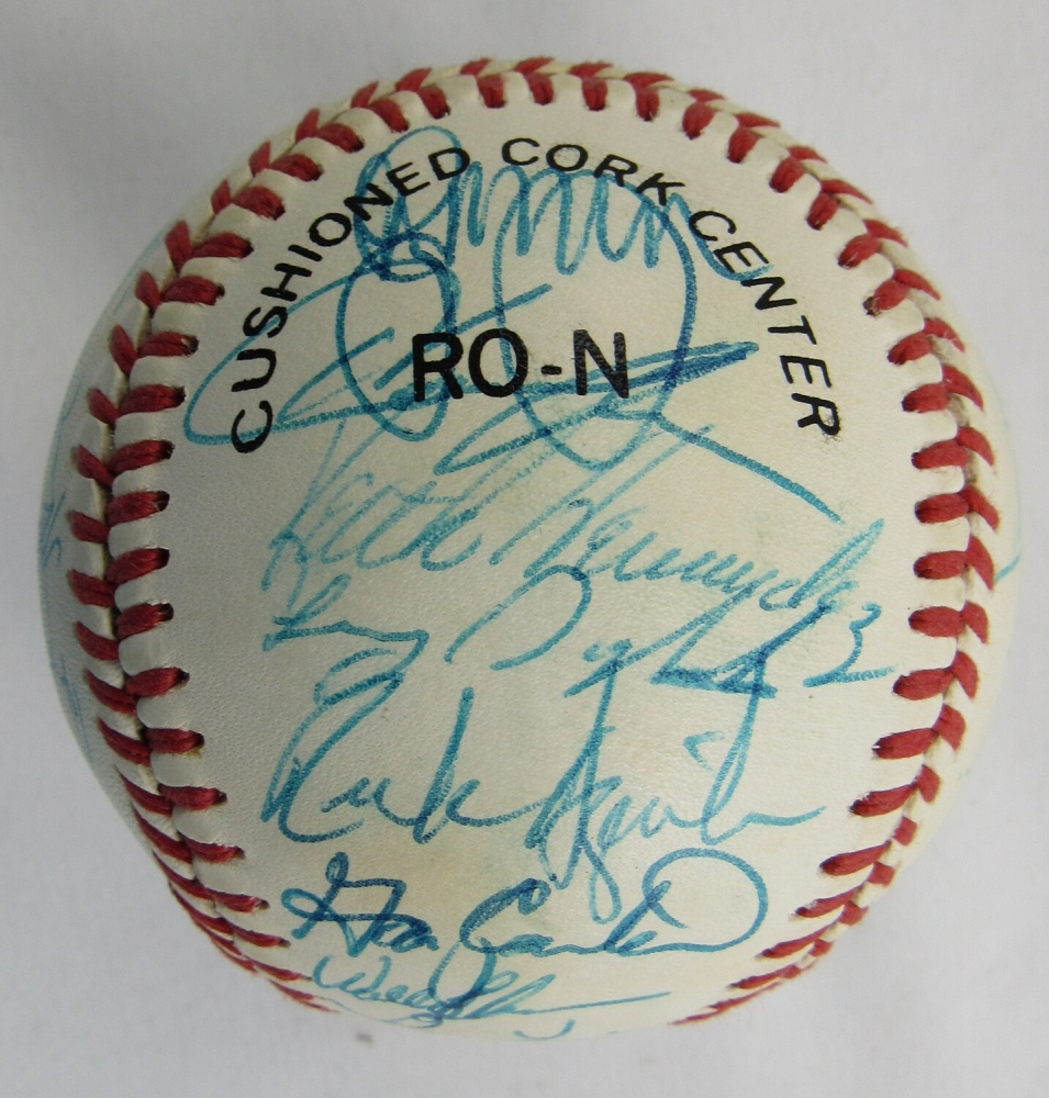 1986 Mets ONL Baseball Team-Signed by (25) with Dwight Gooden, Darryl ...