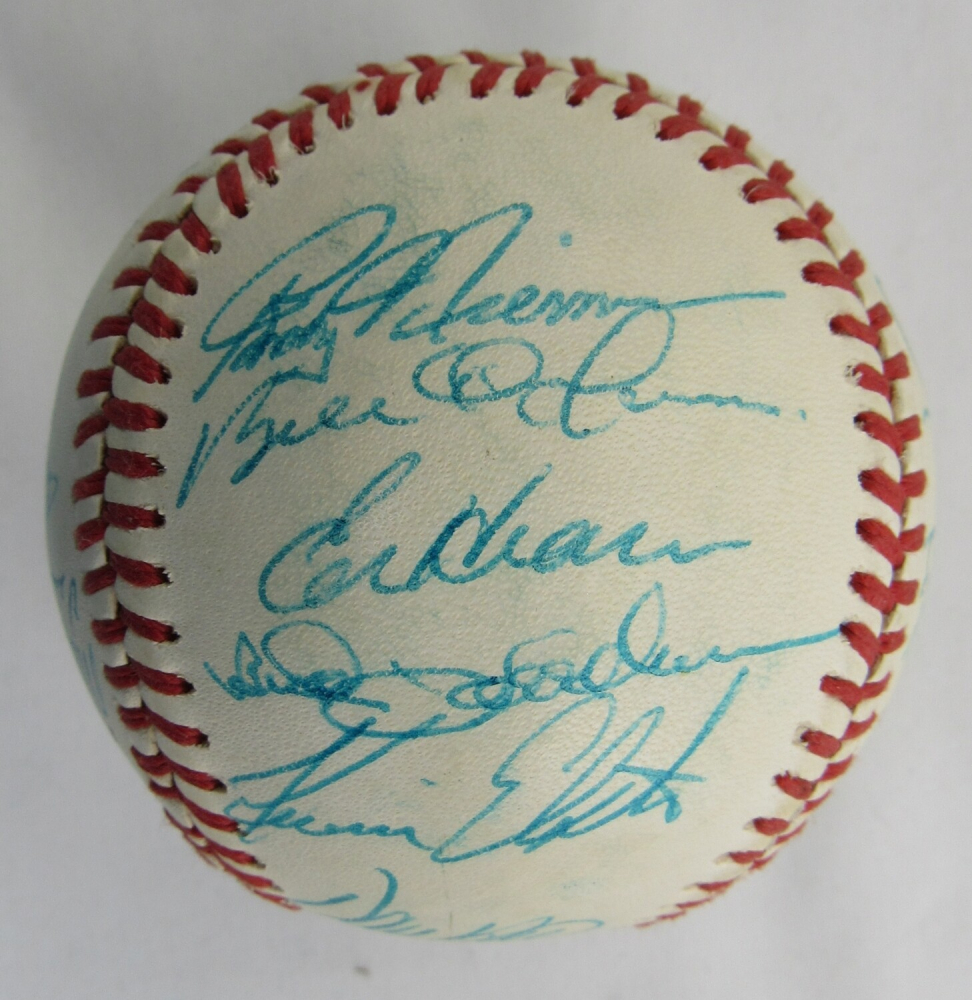 1986 Mets ONL Baseball Team-Signed by (25) with Dwight Gooden, Darryl ...