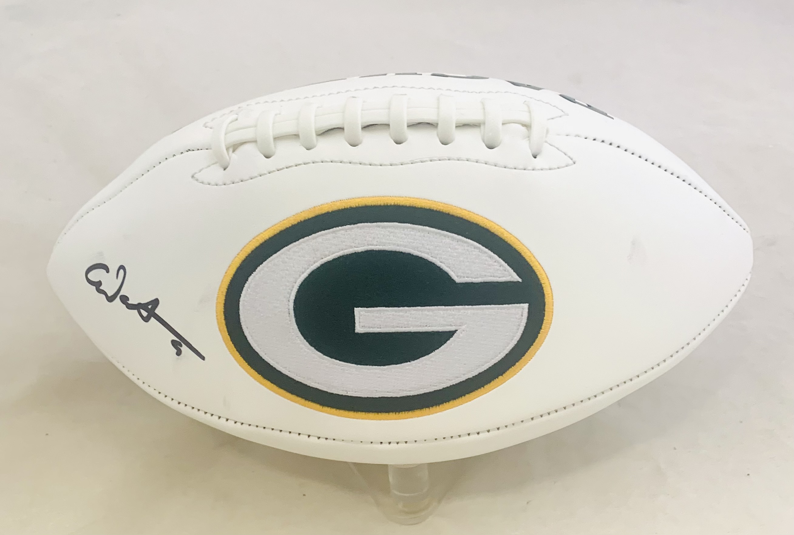 Christian Watson Signed Packers Logo Football (Beckett) | Pristine Auction