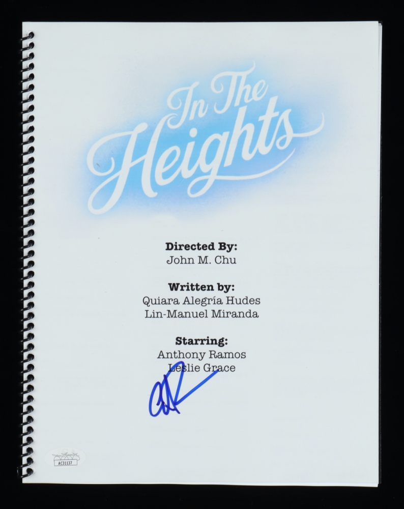 Anthony Ramos Signed "In The Heights" Movie Script (JSA) | Pristine Auction