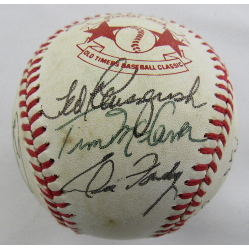 Cracker Jack Old Timers Baseball Classic Logo Baseball Signed by (20 ...