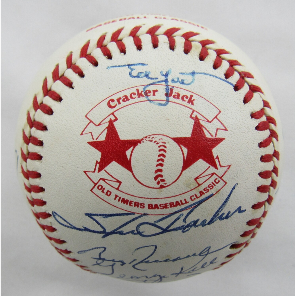 Cracker Jack Old Timers Baseball Classic Logo Baseball Signed by (17 ...