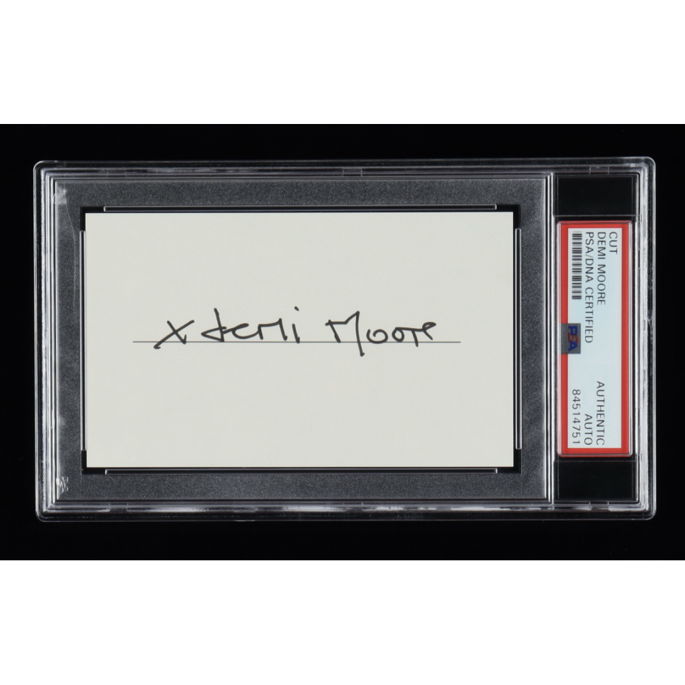 Demi Moore Signed 3x5 Cut (PSA) | Pristine Auction