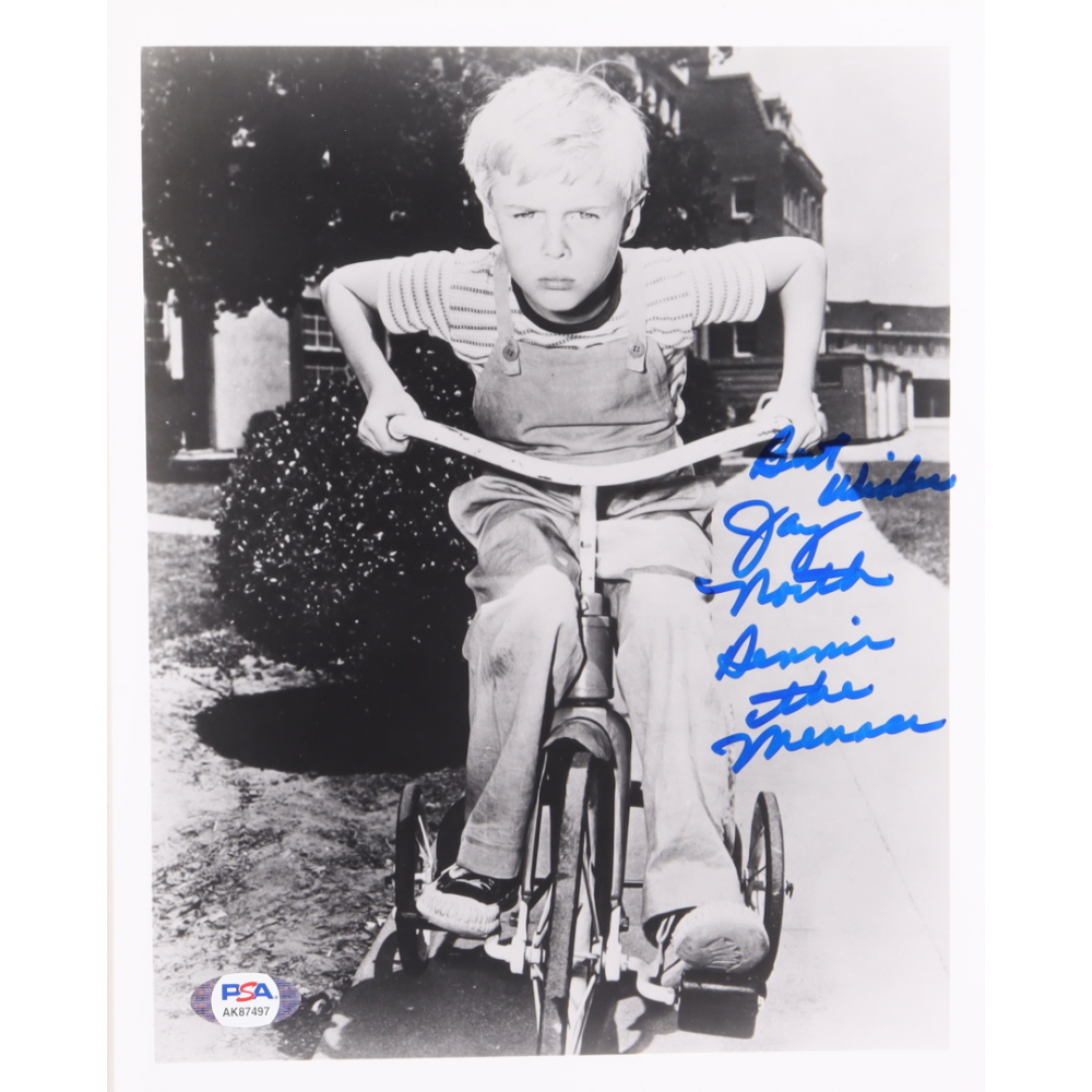 Jay North "Dennis The Menace" Signed 8x10 Photo Inscribed "Dennis The ...