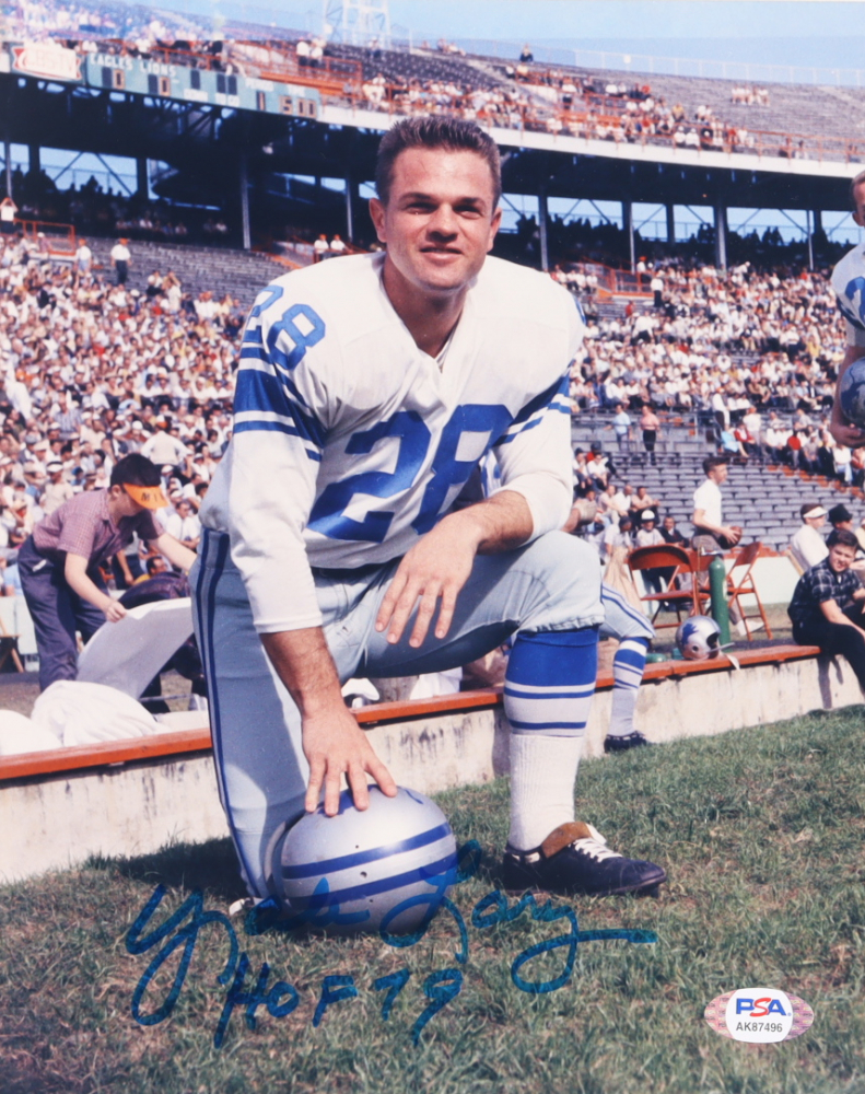 Yale Lary Signed Lions 8x10 Photo Inscribed "HOF 79" (PSA) | Pristine ...