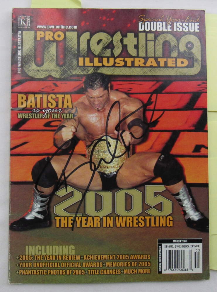 2006 Pro Wrestling Illustrated Magazine Signed by (11) with Batista ...