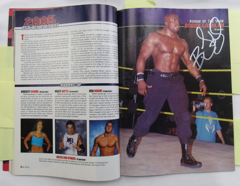 2006 Pro Wrestling Illustrated Magazine Signed by (11) with Batista ...