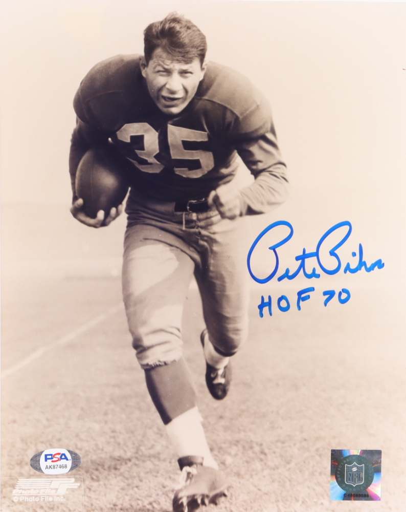 Pete Pihos Signed Eagles 8x10 Photo Inscribed "HOF 70" (PSA) | Pristine ...