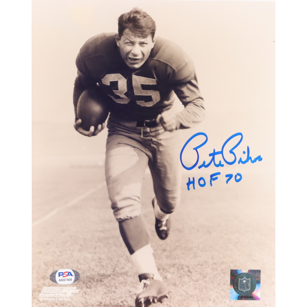 Pete Pihos Signed Eagles 8x10 Photo Inscribed "HOF 70" (PSA) | Pristine ...