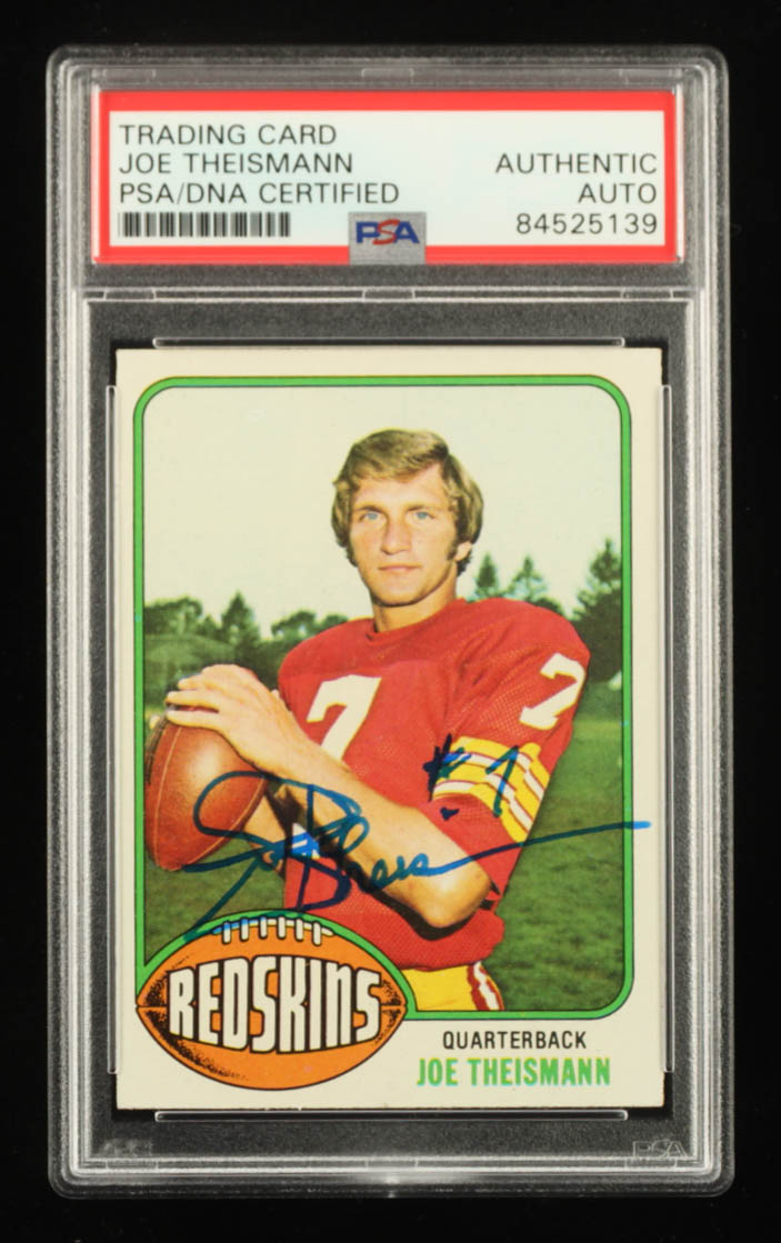 Joe Theismann Signed 1976 Topps #231 (PSA) | Pristine Auction