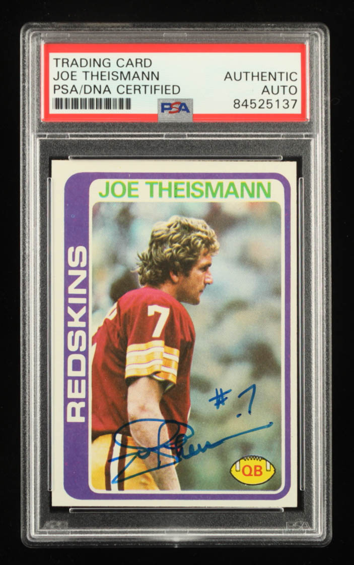 Joe Theismann Signed 1978 Topps #416 (PSA) | Pristine Auction