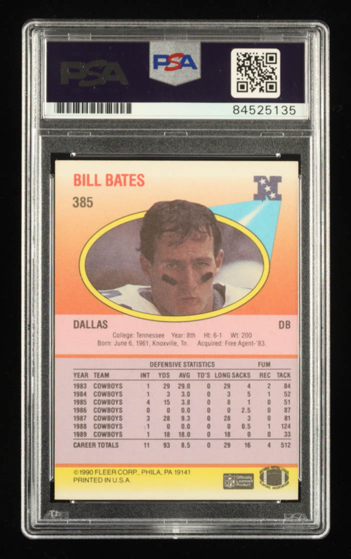 Bill Bates Signed 1990 Fleer #385 (PSA) | Pristine Auction