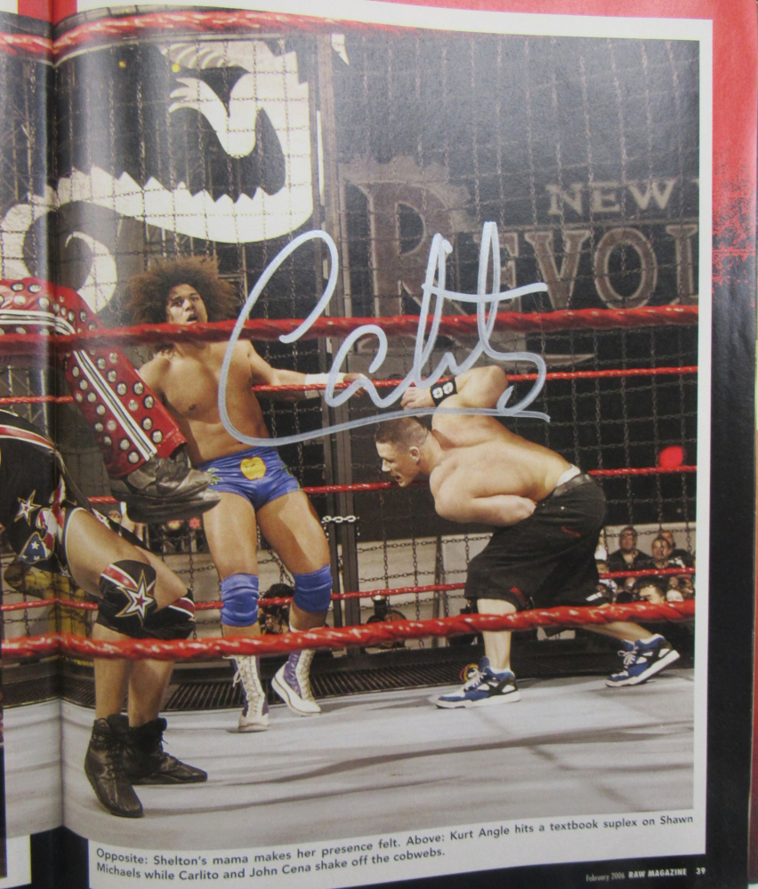 2006 WWE RAW Magazine Signed by (7) with Rob Van Dam, Ashley Massaro ...
