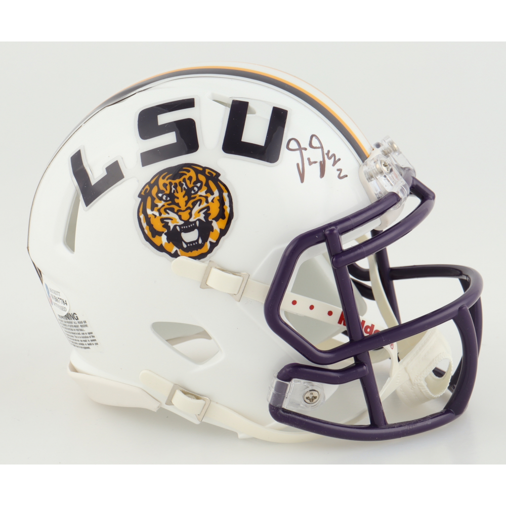 Justin Jefferson Signed LSU Tigers Speed Mini Helmet (Beckett ...