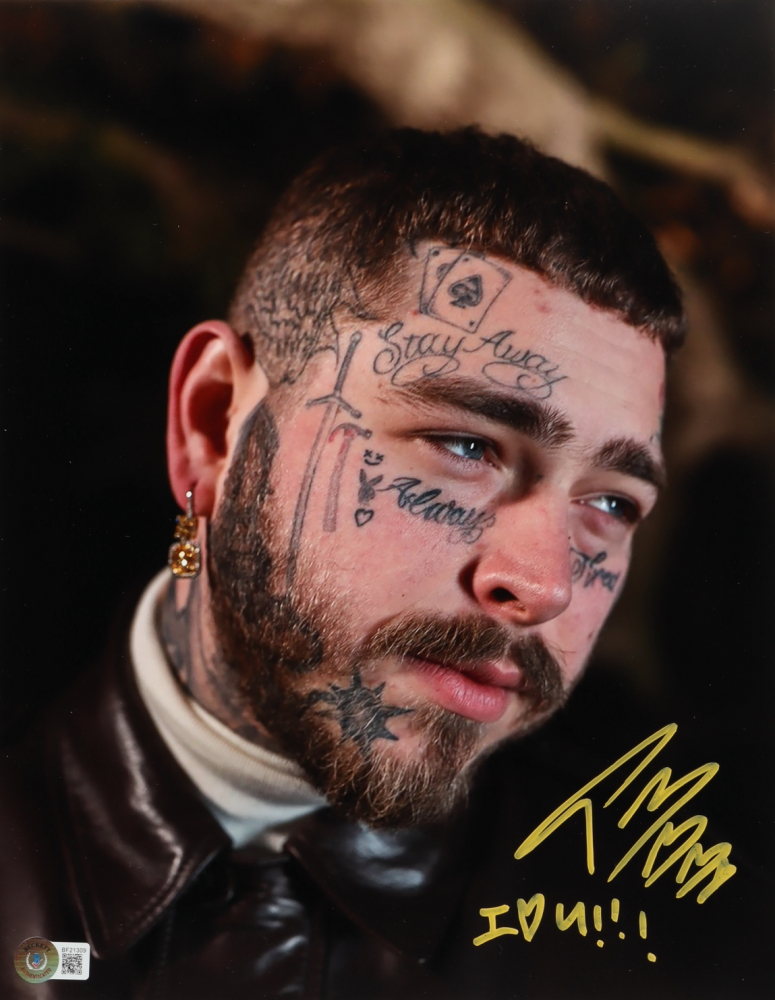 Post Malone Signed 11x14 Photo Inscribed "I Love U!!!" (Beckett ...