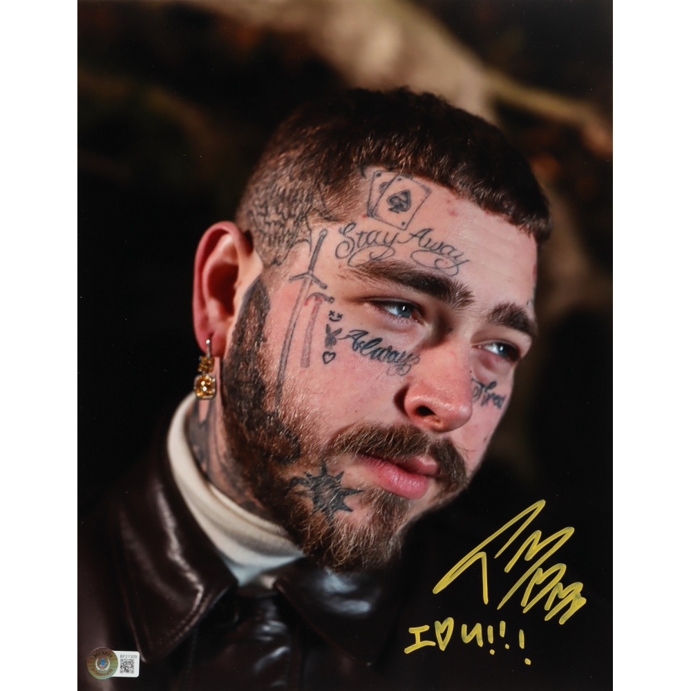 Post Malone Signed 11x14 Photo Inscribed "I Love U!!!" (Beckett ...
