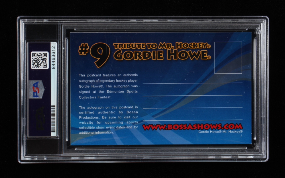 Gordie Howe Signed 3x5 Tribute Postcard Inscribed "Mr Hockey" (PSA ...