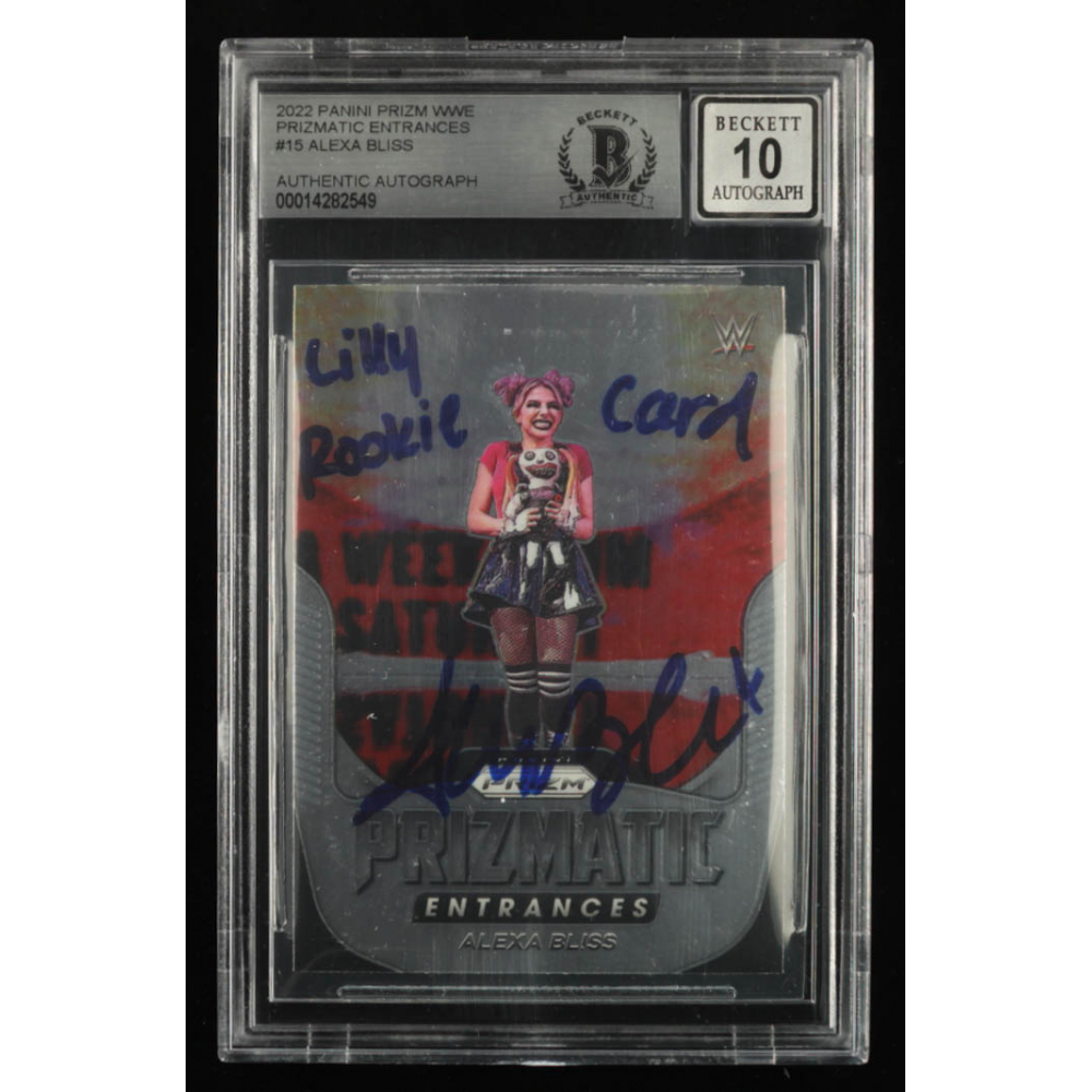 Alexa Bliss Signed 2022 Panini Prizm WWE Prizmatic Entrances #15 ...