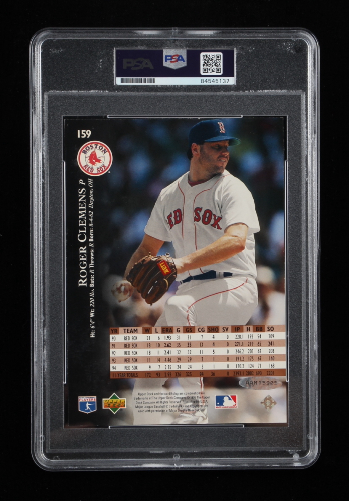 Roger Clemens Signed 1995 Upper Deck #159 (PSA & UDA) | Pristine Auction