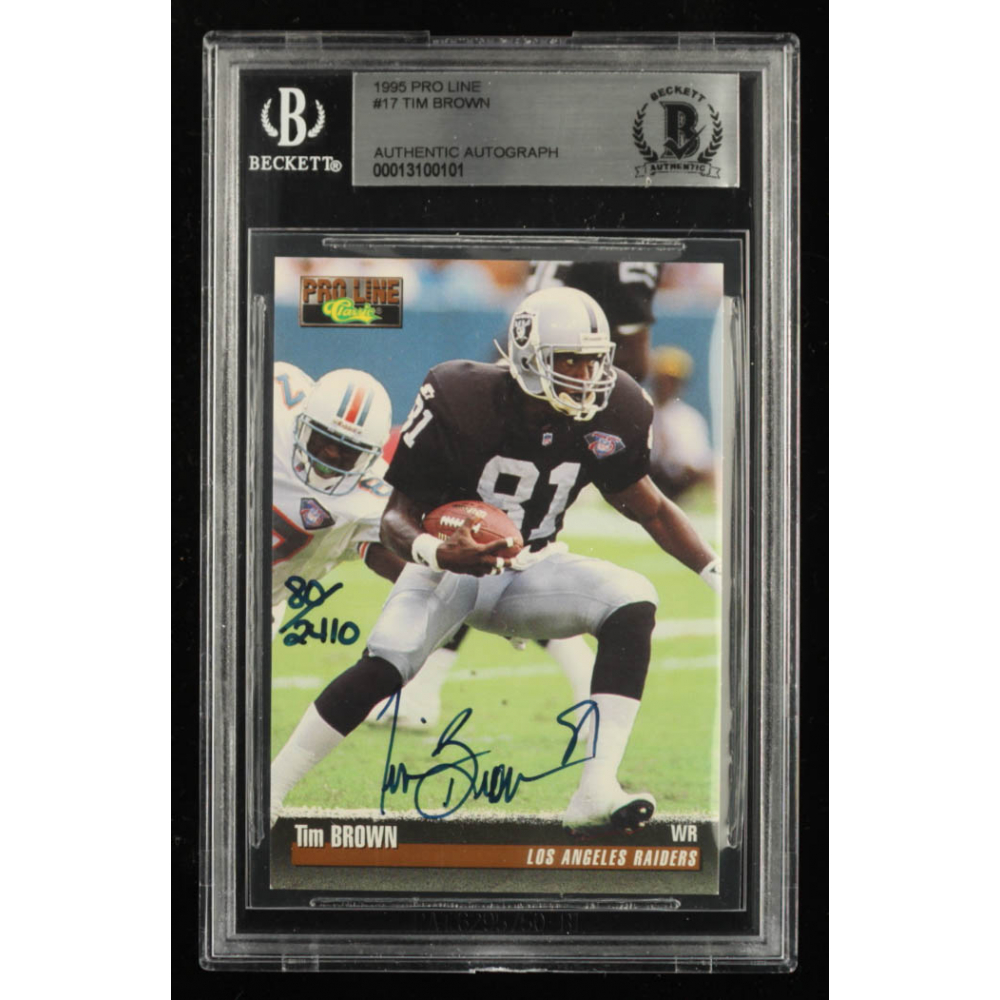 Tim Brown 1995 Pro Line Autographs #17 #80/2410 (BGS) | Pristine Auction