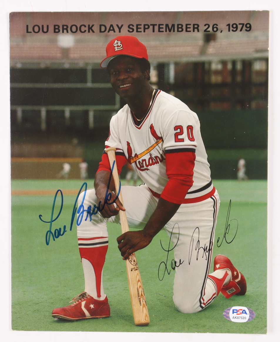 Lou Brock Signed Lou Brock Day Flyer (PSA) | Pristine Auction