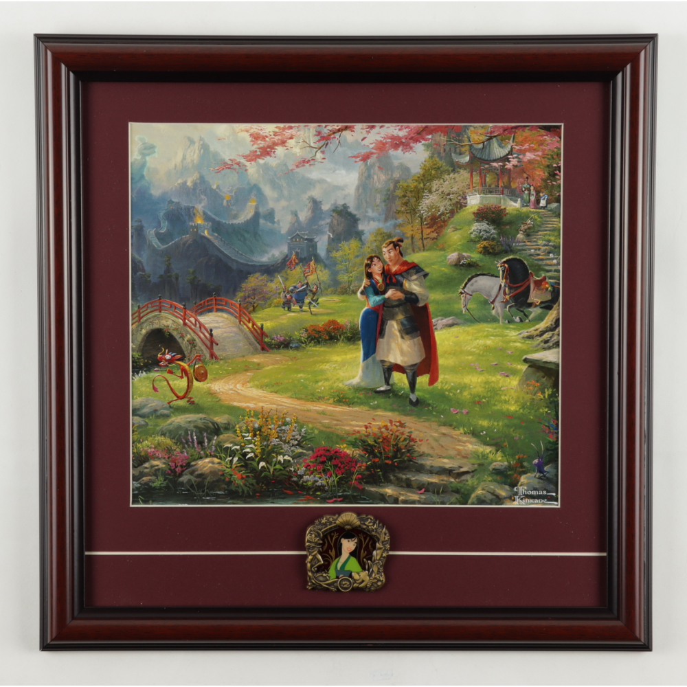 Thomas Kinkade Walt Disney's "Mulan" 16x16 Custom Framed Print Display ...