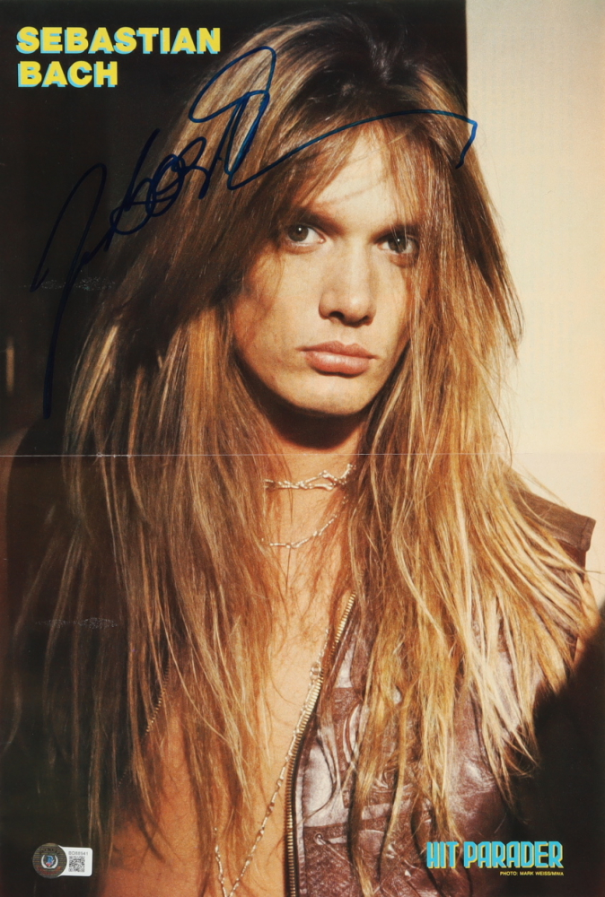 Sebastian Bach Signed 11x16 Magazine Foldout Poster (Beckett ...