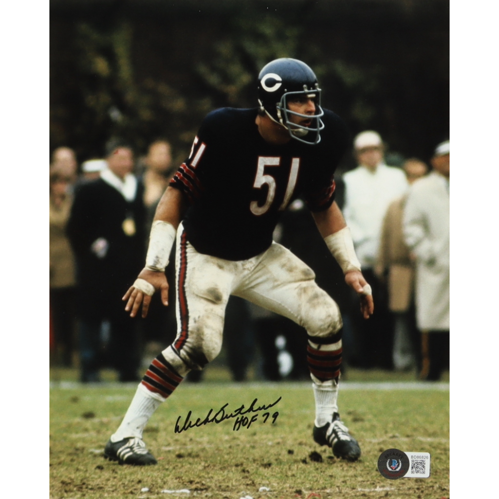 Dick Butkus Signed Bears 8x10 Photo Inscribed "HOF 79" (Beckett ...