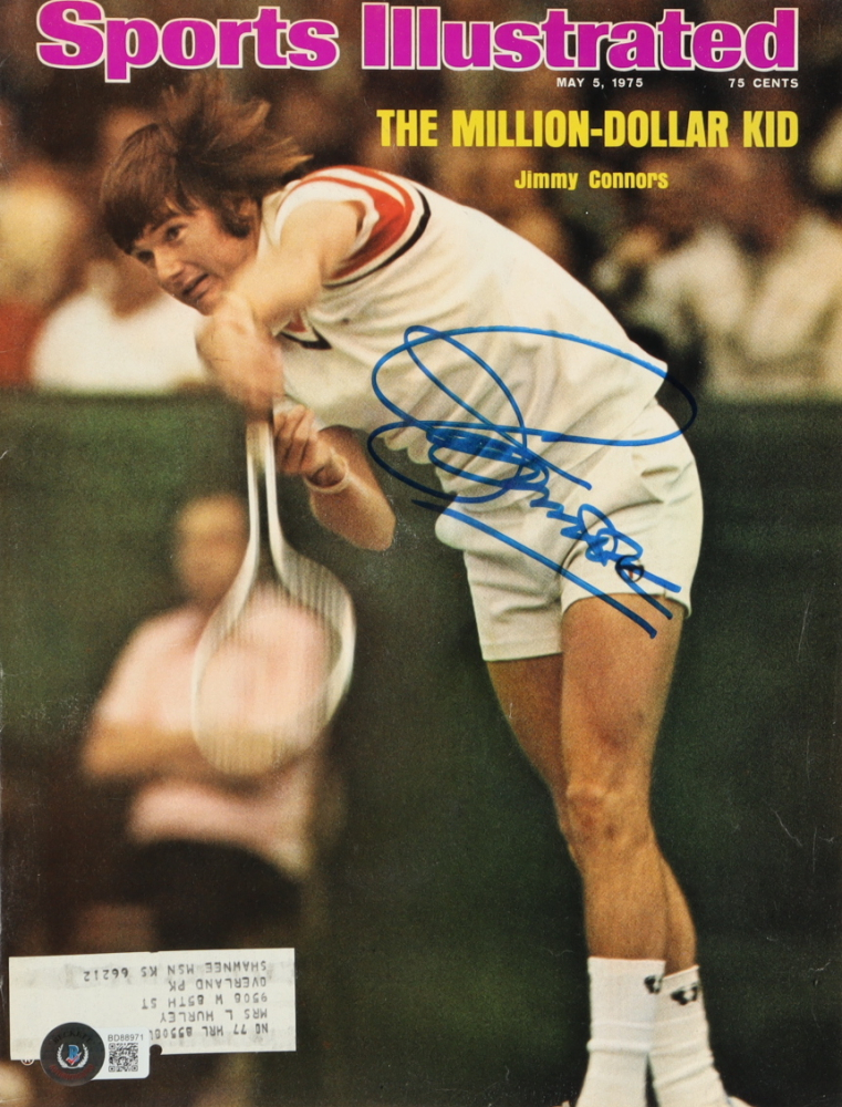 Jimmy Connors Signed 1975 "Sports Illustrated" 8x10 Magazine Cover (Beckett) | Pristine Auction