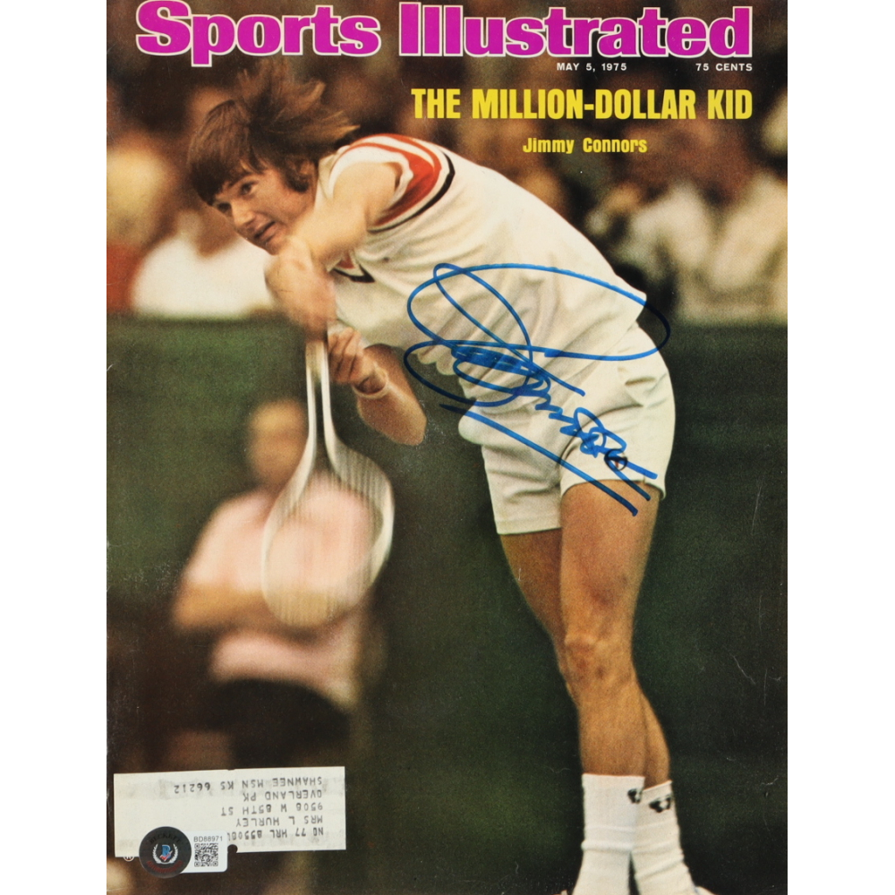 Jimmy Connors Signed 1975 "Sports Illustrated" 8x10 Magazine Cover ...