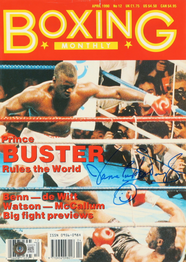 James "Buster" Douglas Signed 1990 "Boxing Monthly" 8x10 Magazine Cover ...