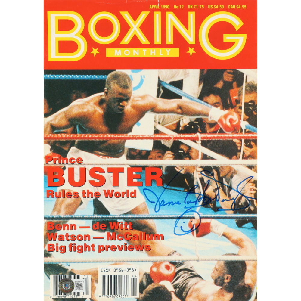 James "Buster" Douglas Signed 1990 "Boxing Monthly" 8x10 Magazine Cover ...