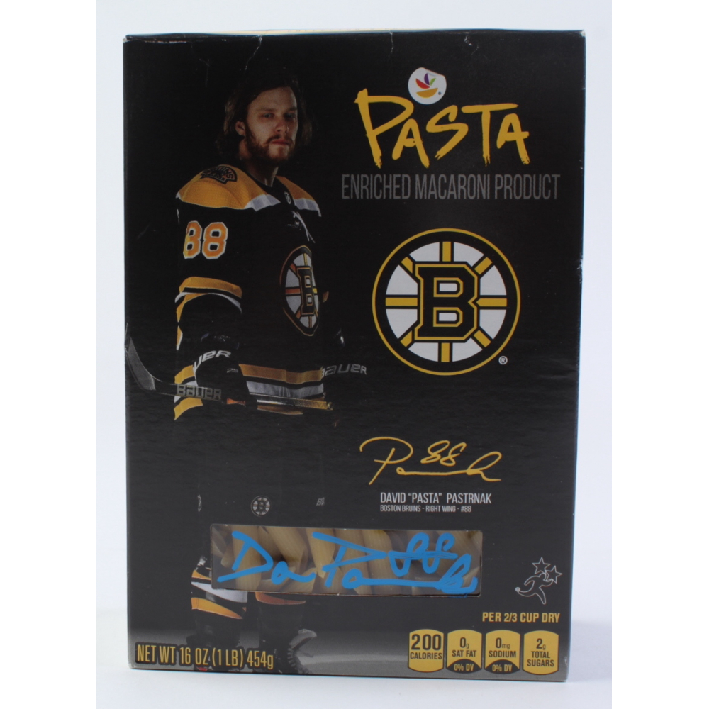 David Pastrnak Signed Bruins Pasta Box (Pastrnak) | Pristine Auction