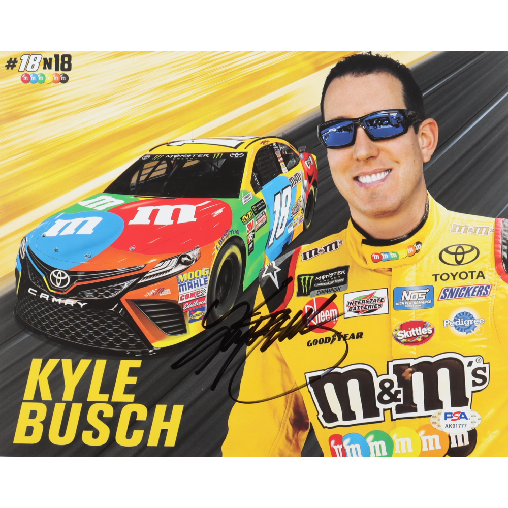 Kyle Busch Signed NASCAR 8x10 Photo (PSA) | Pristine Auction