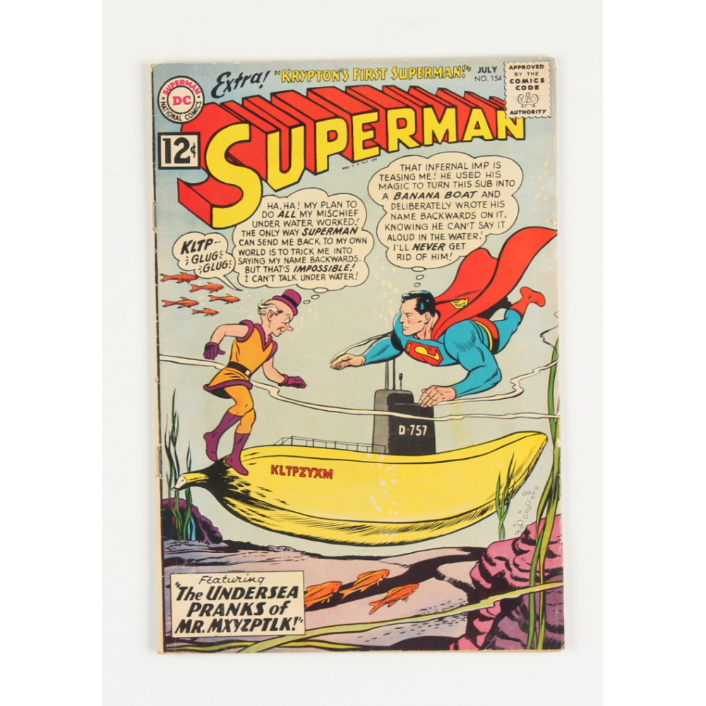 1962 "Superman" Issue #154 DC Comic Book | Pristine Auction