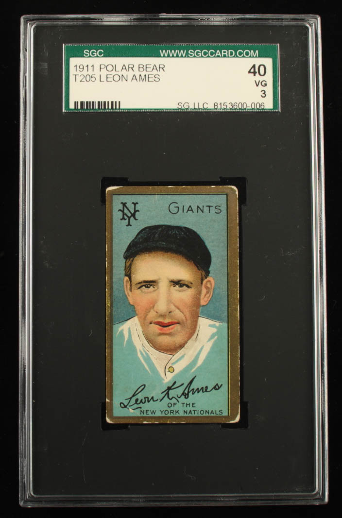 Red Ames 1911 T205 Gold Border #3 (SGC 3) | Pristine Auction