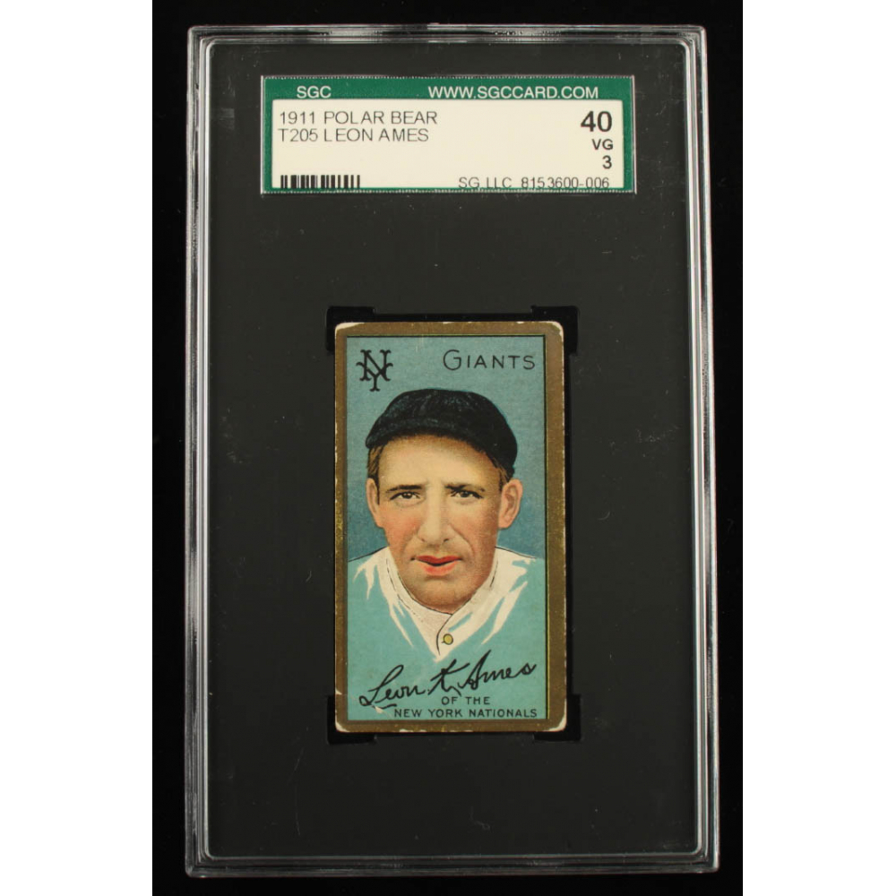 Red Ames 1911 T205 Gold Border #3 (SGC 3) | Pristine Auction