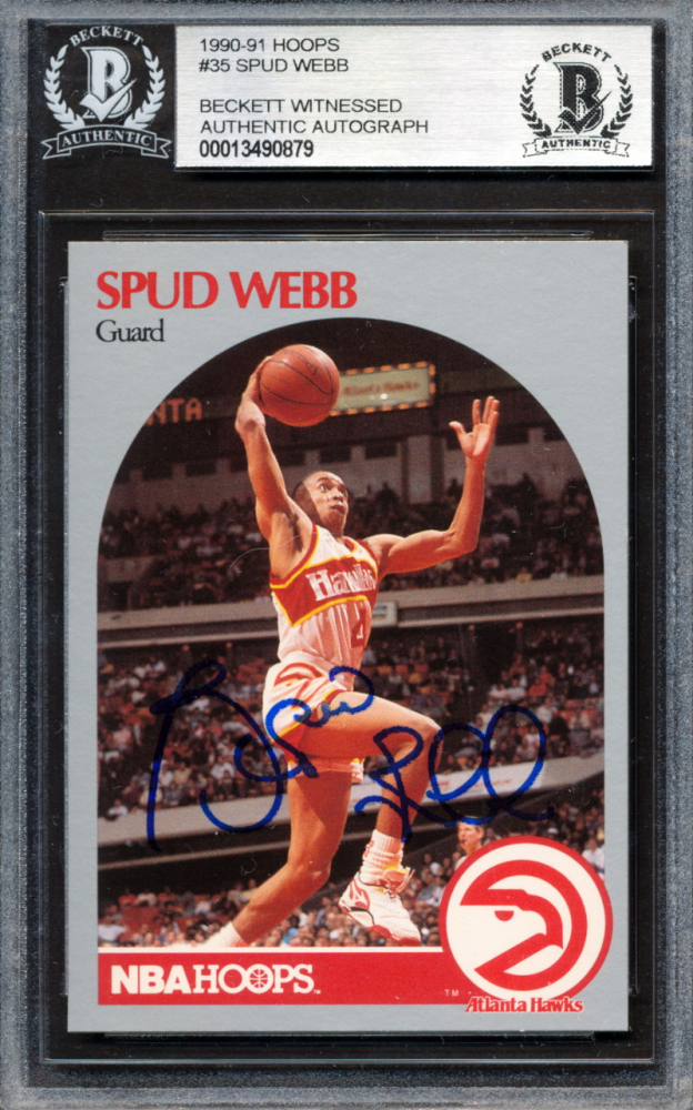 Spud Webb Signed 1990-91 Hoops #35 (BGS) | Pristine Auction