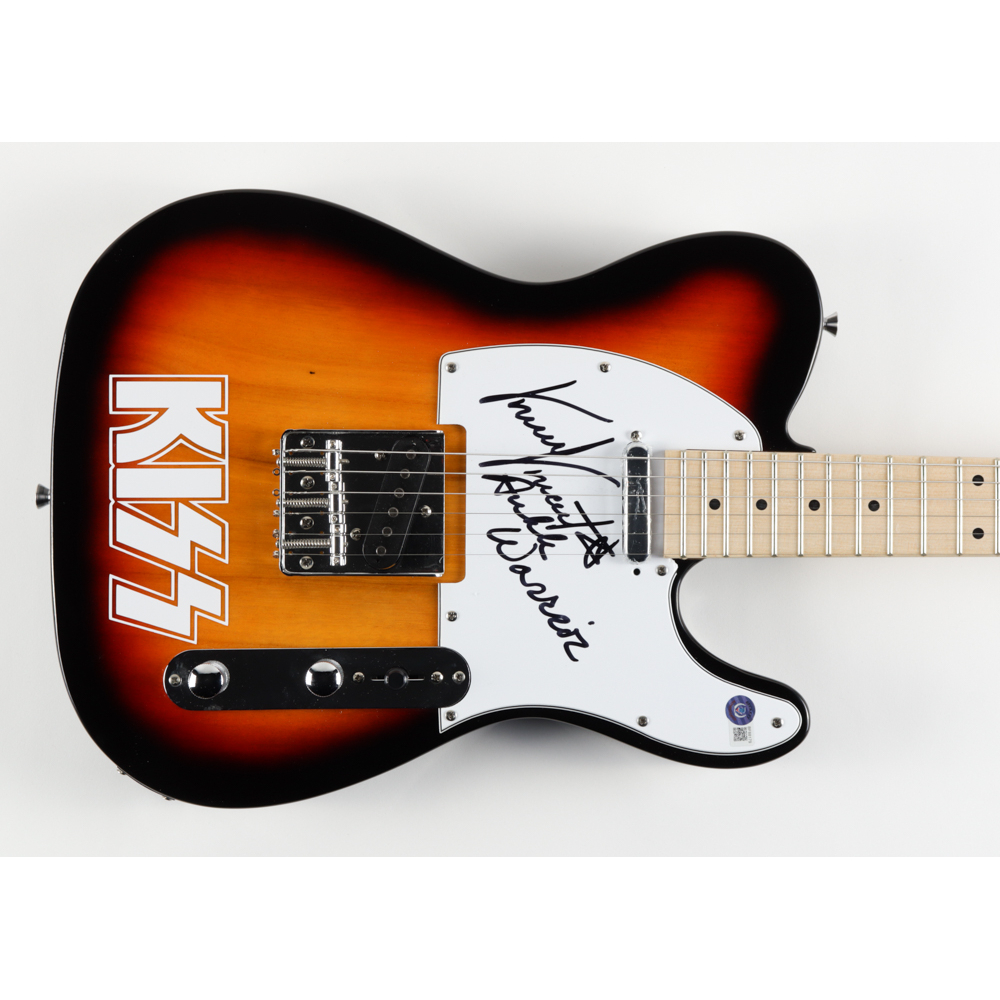 Vinnie Vincent Signed "KISS" 39" Electric Guitar Inscribed "The Ankh ...
