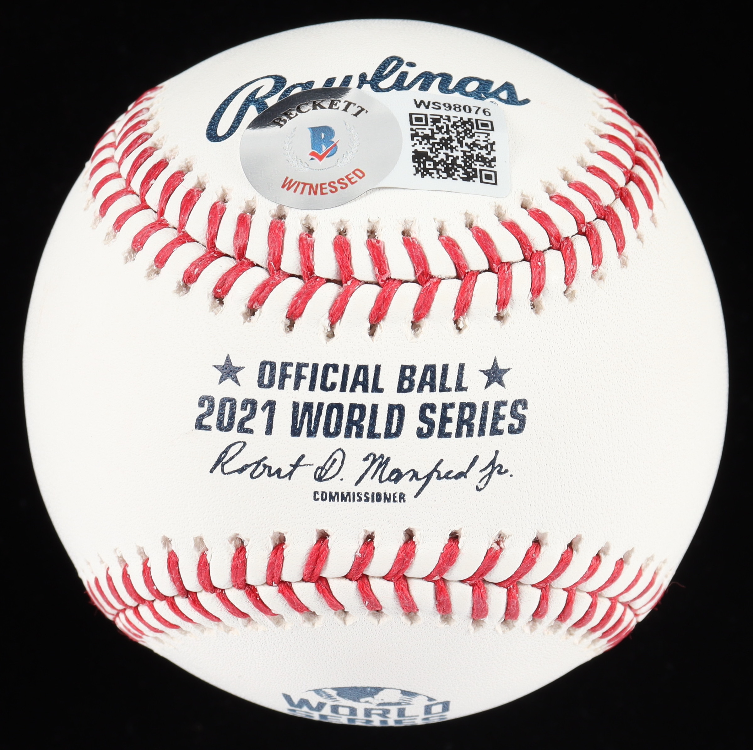 Austin Riley Signed 2021 World Series Logo Baseball (Beckett ...