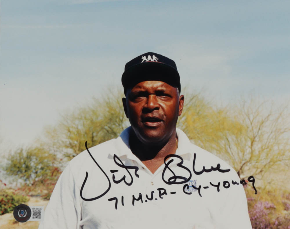 Vida Blue Signed 8x10 Photo Inscribed "71 M.V.P.-Cy-Young" (Beckett ...