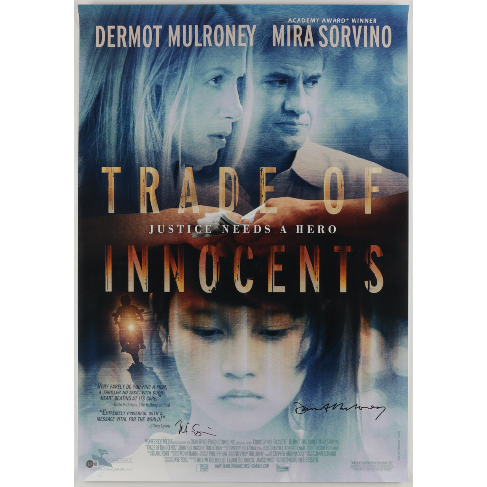Mira Sorvino & Dermot Mulroney Signed "Trade of Innocents" 27x39 Poster ...