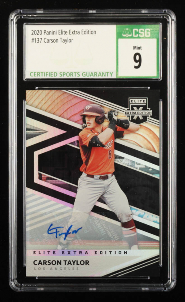 Carson Taylor 2020 Elite Extra Edition Signatures #137 (CSG 9 ...