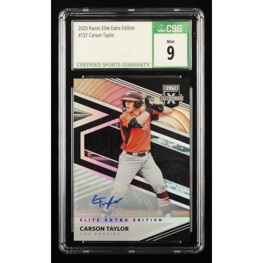 Carson Taylor 2020 Elite Extra Edition Signatures #137 (CSG 9 ...