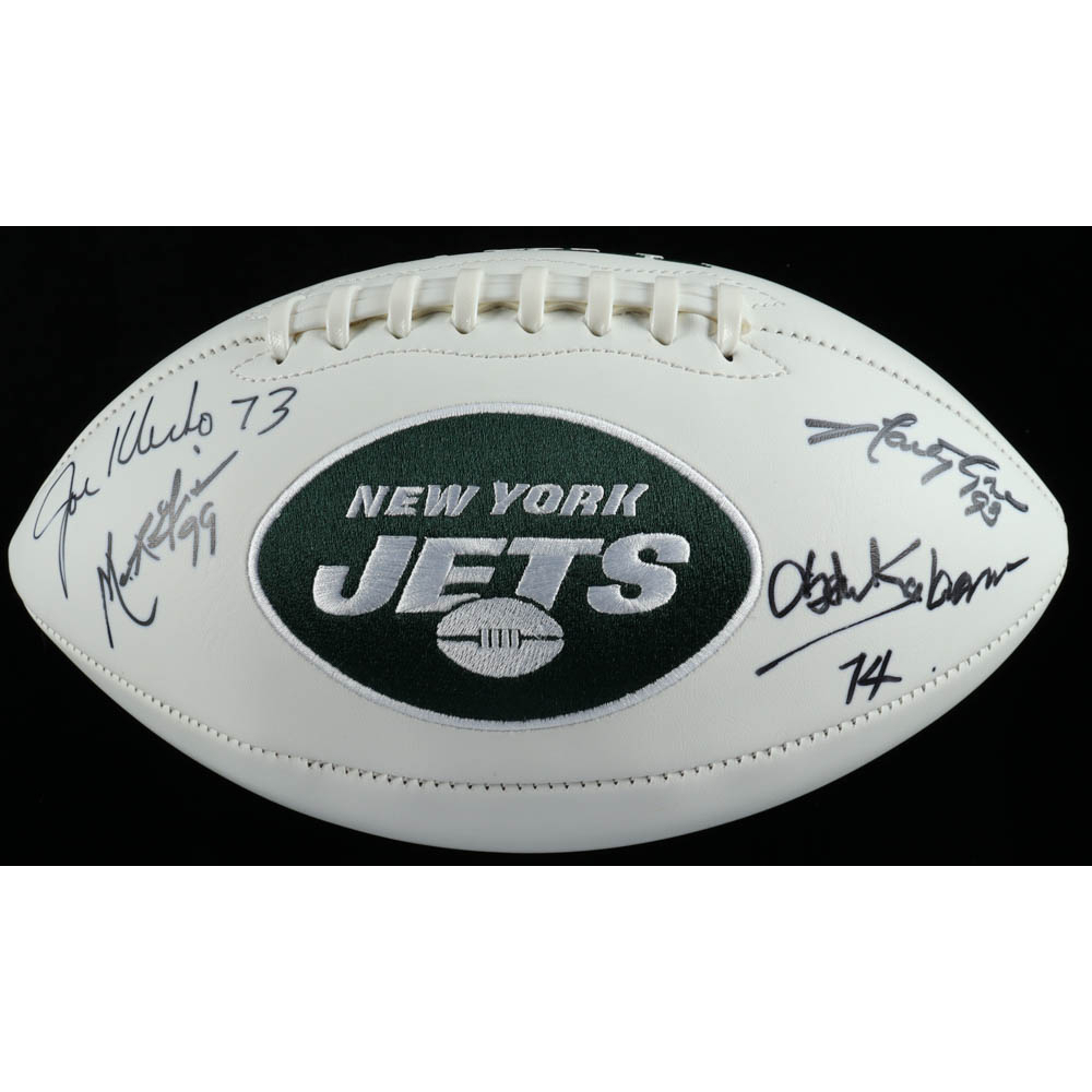 Jets "New York Sack Exchange" Logo Football Signed by (4) with Mark ...