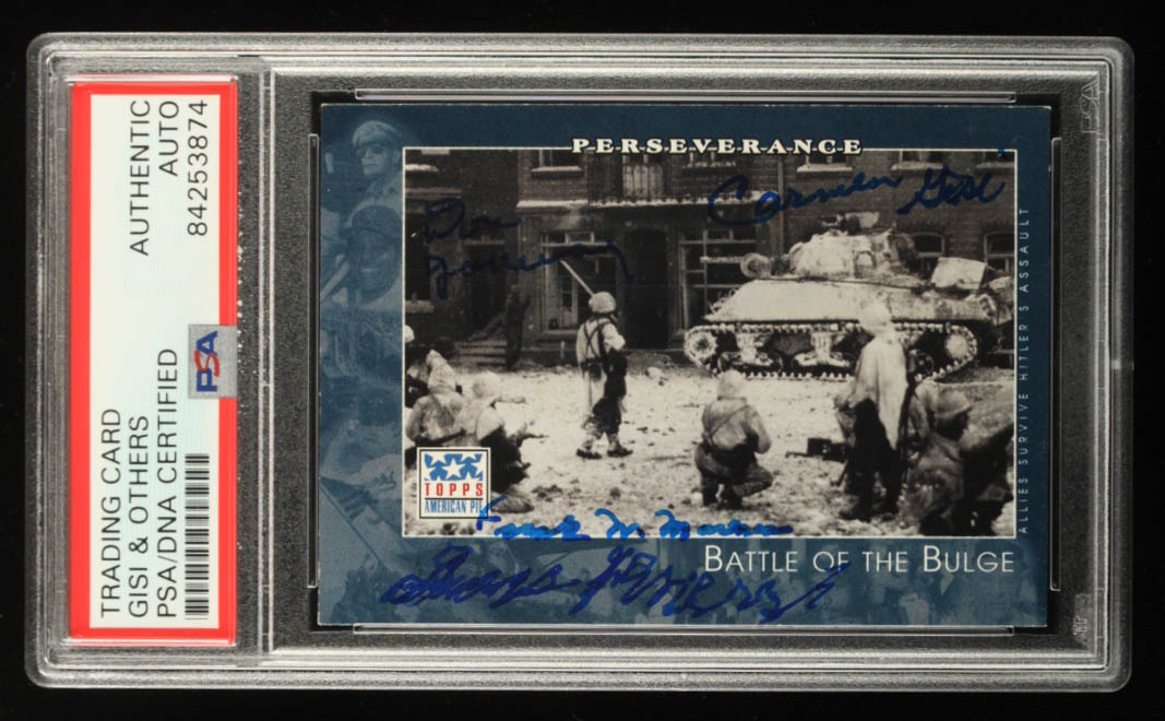 2002 Topps American Pie #67 Battle Of The Bulge Signed by (4) with ...